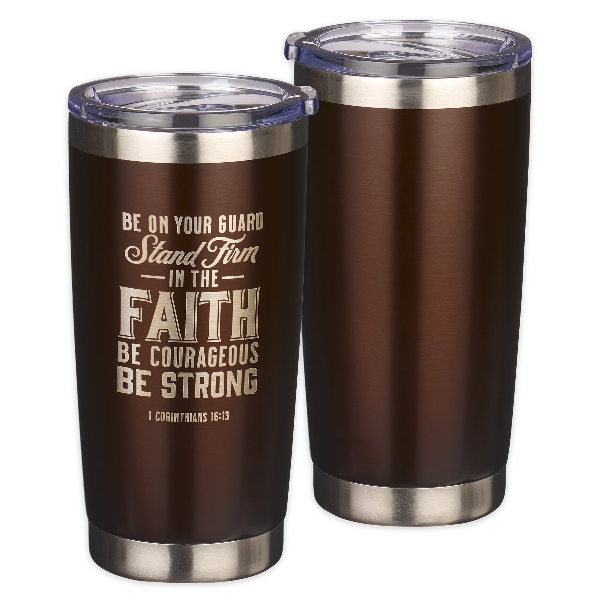 Christian Art Gifts 18 oz. Stainless Steel Insulated Travel Mug, Stand ...
