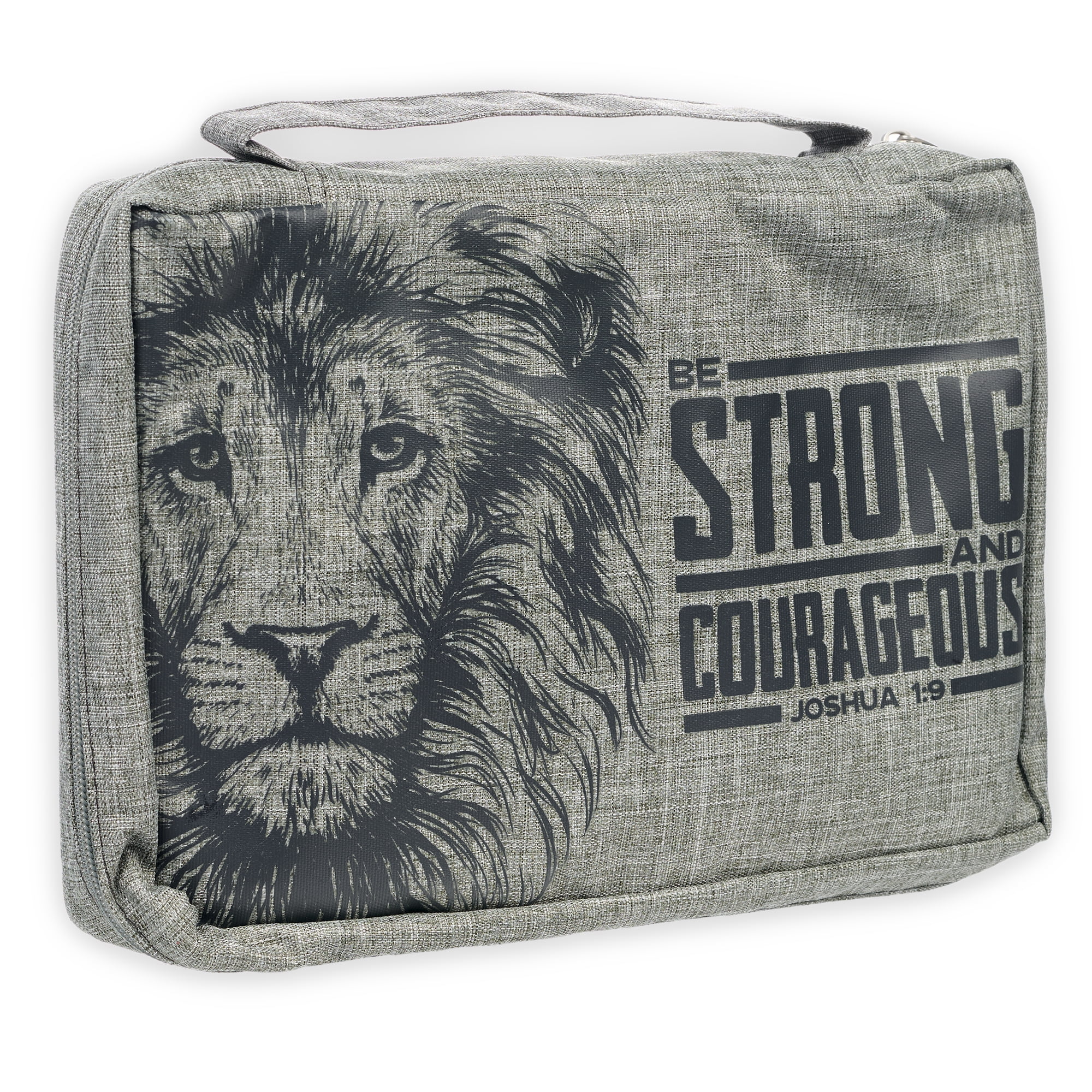 Christian Art Gifts Strong & Courageous Lion Book Cover with Pen Loops ...