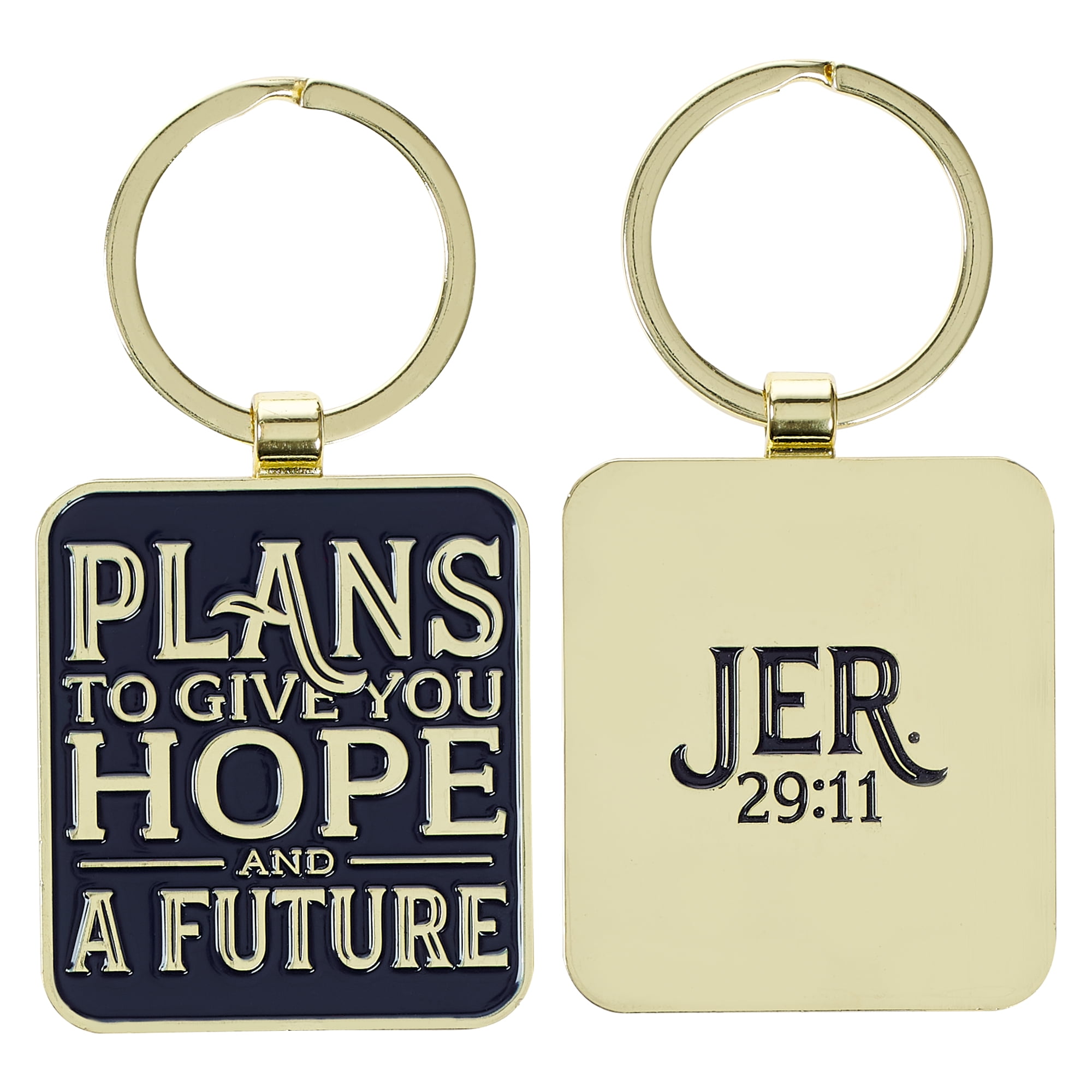 Christian Art Gifts Sturdy Gold Metal Faith Based Keyring for Men ...