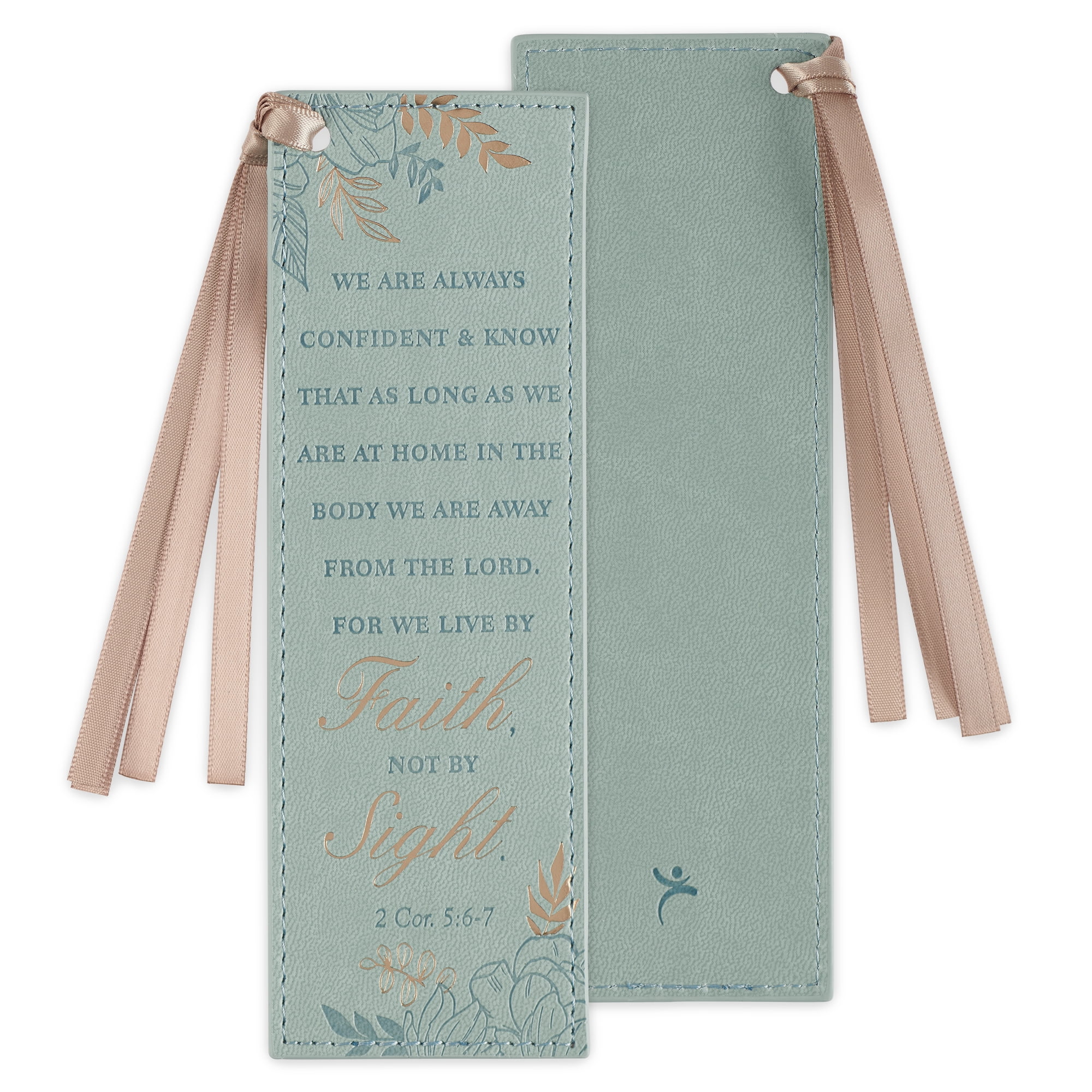 Christian Art Gifts Teal Faux Leather Floral Bookmark for Women: Walk ...