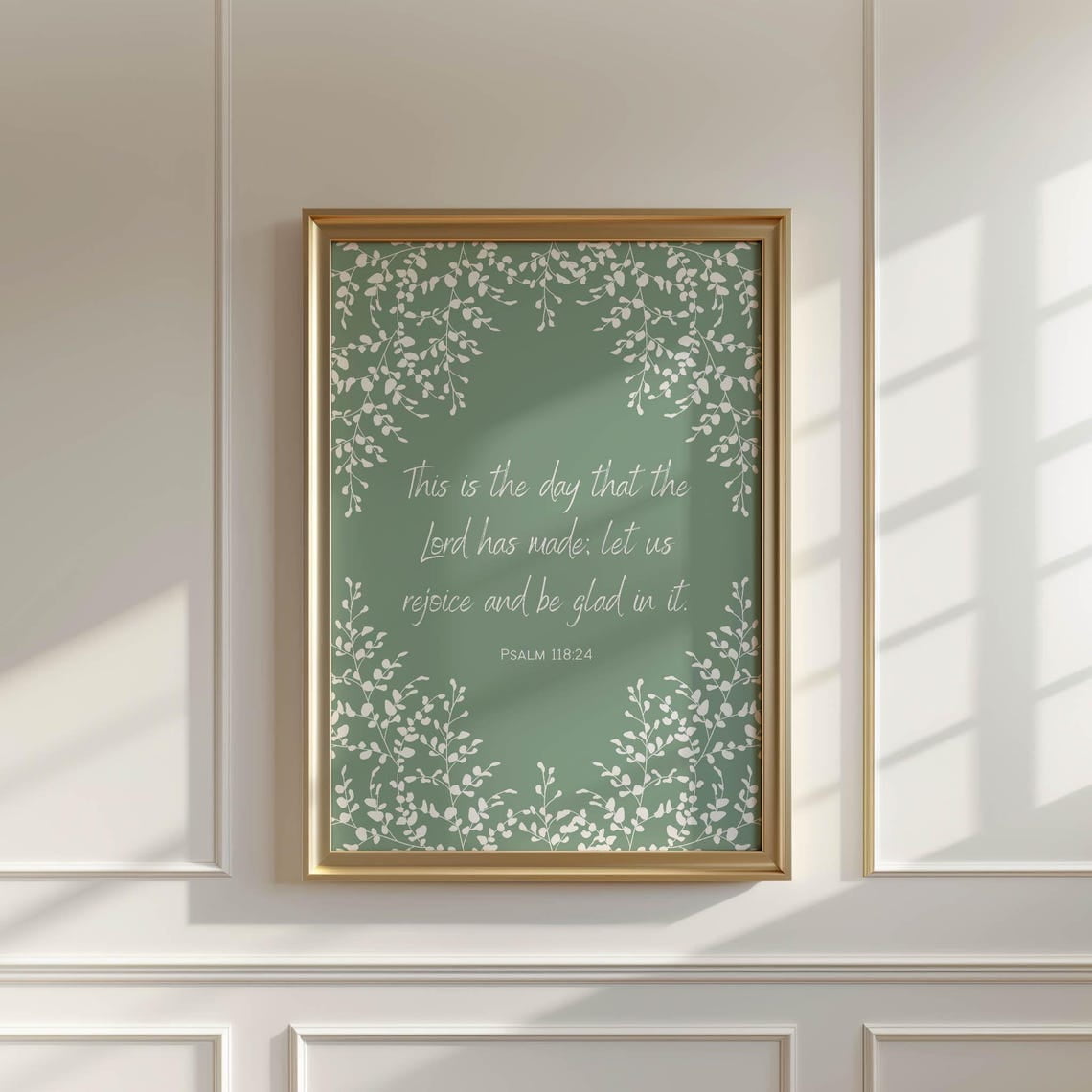 Christian Art Psalm 118:24 Scripture Artwork Inspirational Bible Verse ...