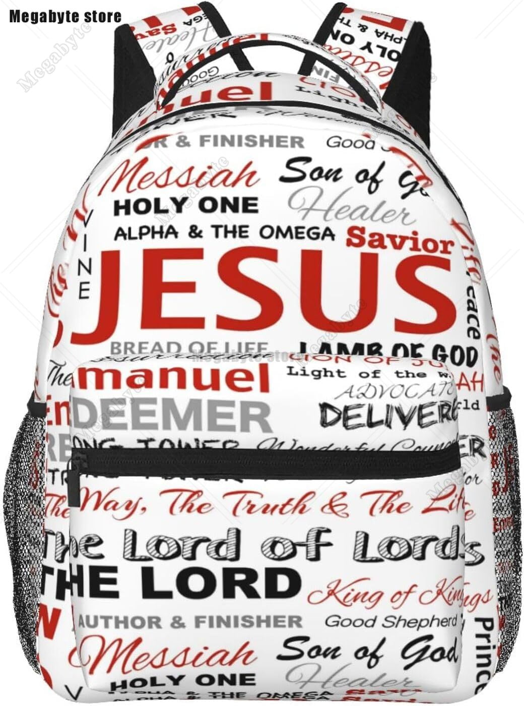 Christian Backpack Religious Bible Verse The Lord Is My Rock Pattern ...