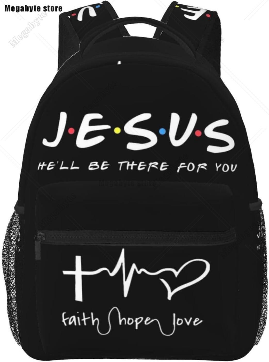 Christian Backpack Religious Bible Verse The Lord Is My Rock Pattern ...