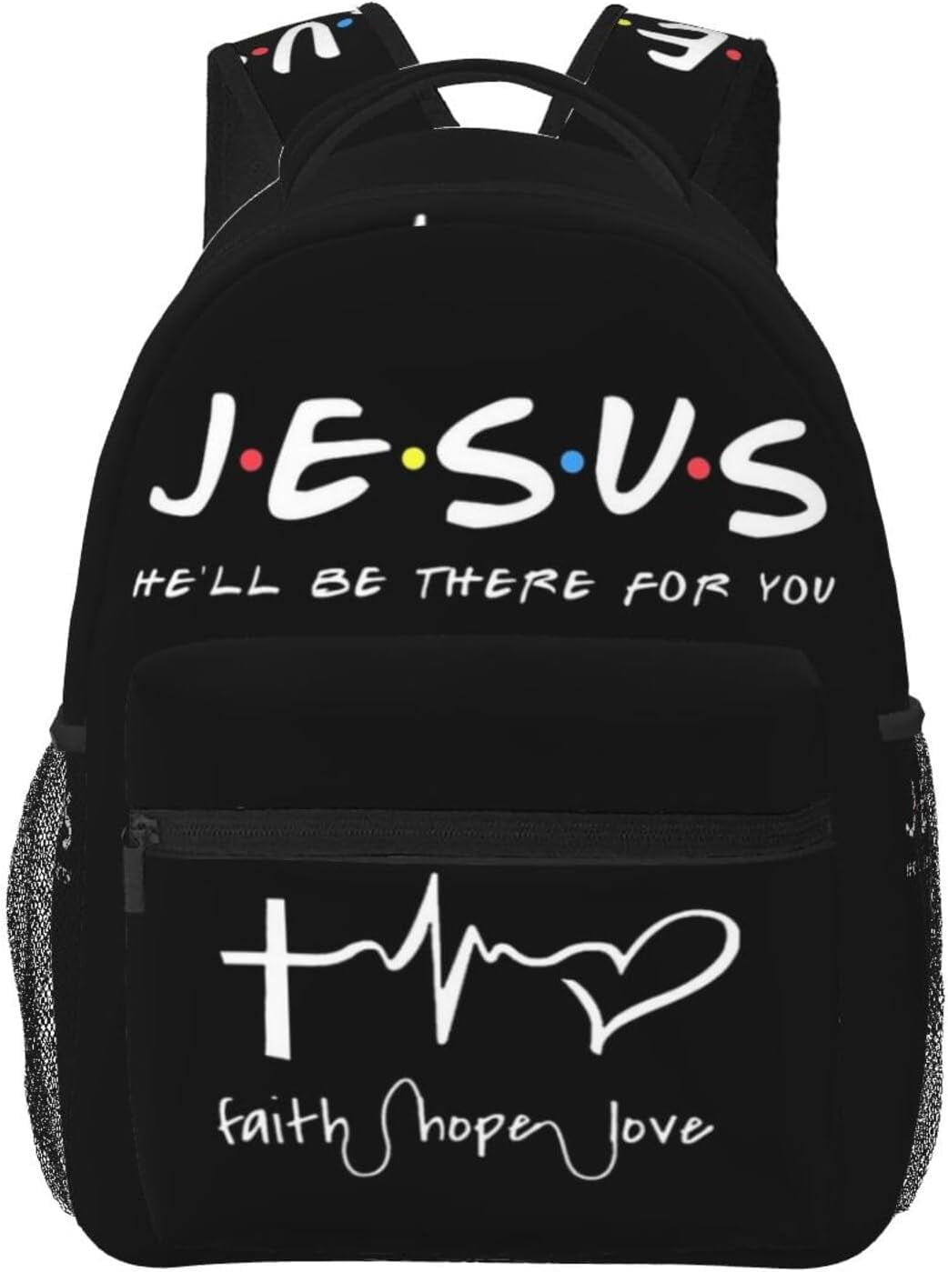 Christian Backpacks Jesus Cross Laptop Bookbag Computer Bag Hiking ...