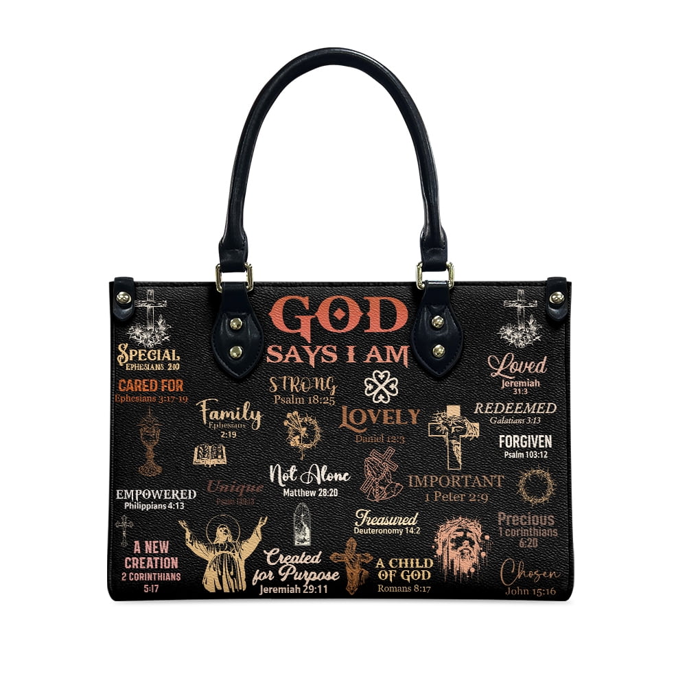 Christian Bag God Women Floral Leather Bag Bible Christian Gifts God ...