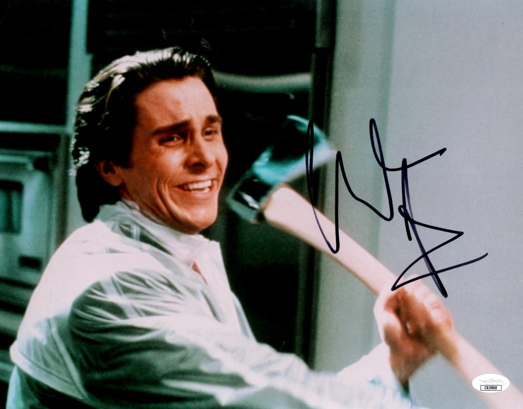 Christian Bale Signed Autographed 11X14 Photo American Psycho w/Axe JSA ...