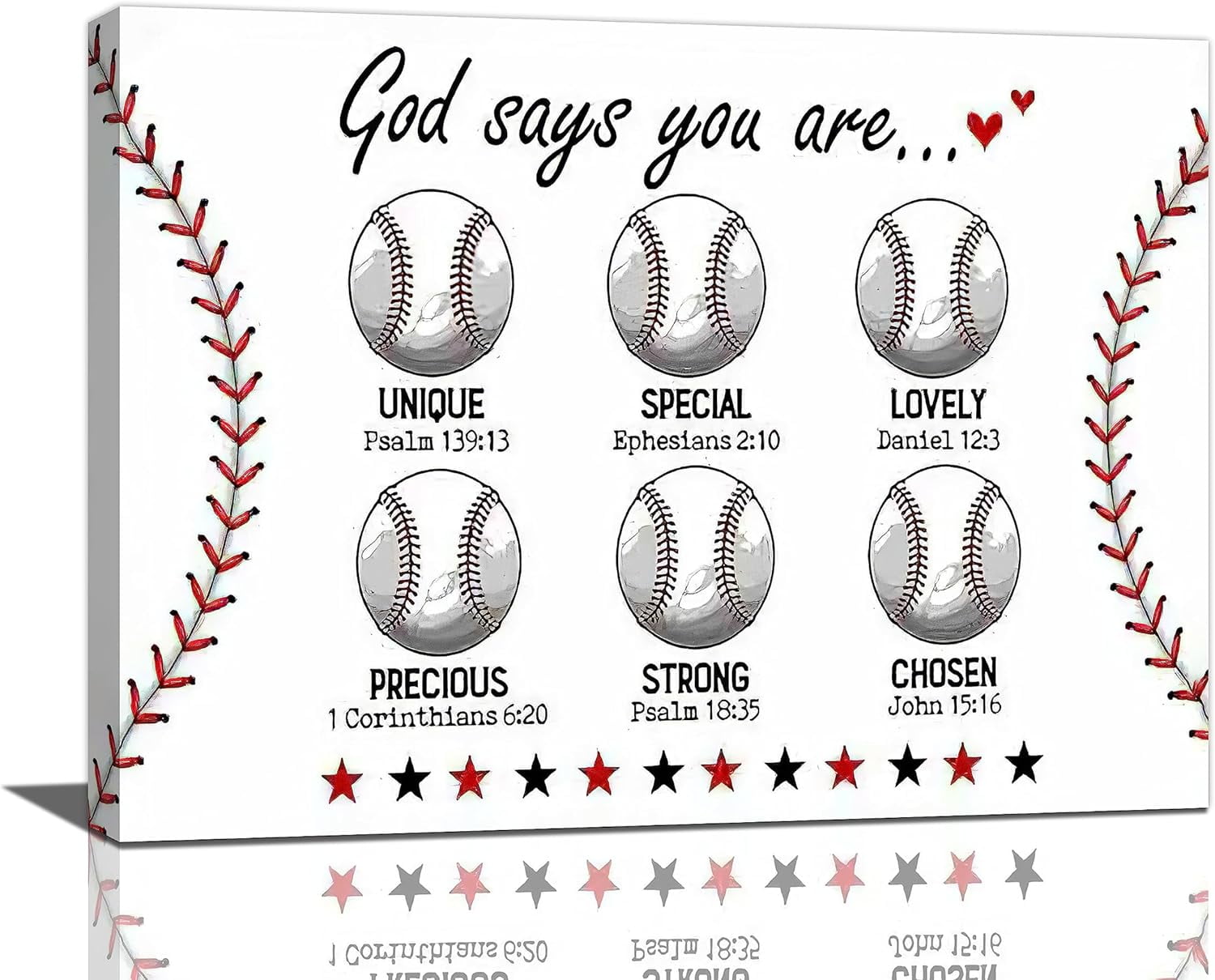 Christian Baseball Wall Art Sport Baseball Pictures Wall Decor Bible ...