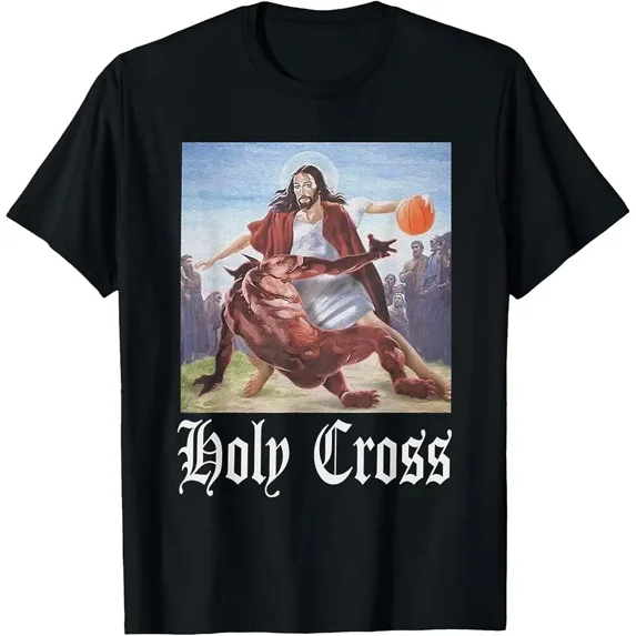 Christian Basketball Crossover with a Holy Cross Design Unisex T-Shirt ...