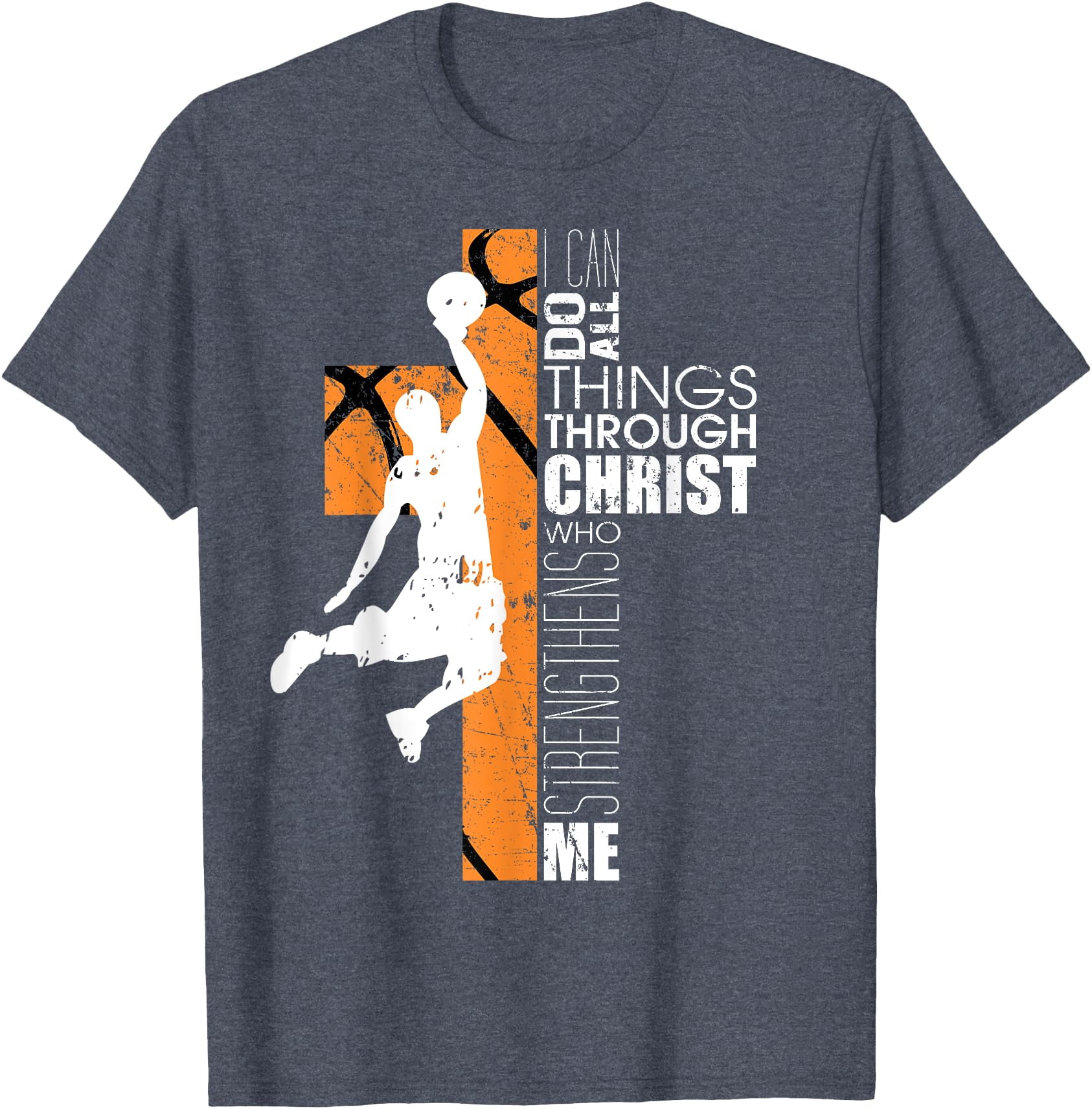 Christian Basketball Religious Bible Verse Philippians 4:13 Softstyle T ...