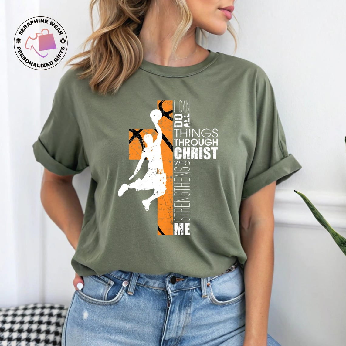 Christian Basketball Shirt, Things Through Christ Sport Design ...