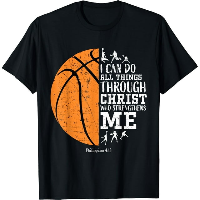 Christian Basketball Shirts Men Boys Kids Religious Gifts T-Shirt ...