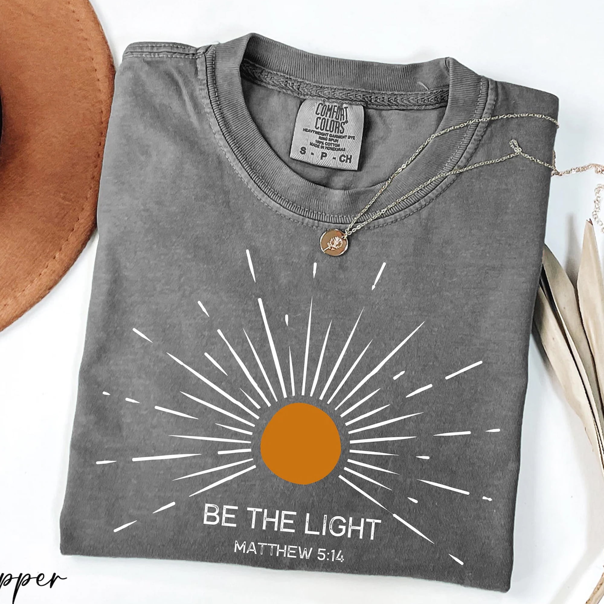 Christian “Be the Light” T-Shirt – Matthew 5:14 Bible Verse Tee with ...
