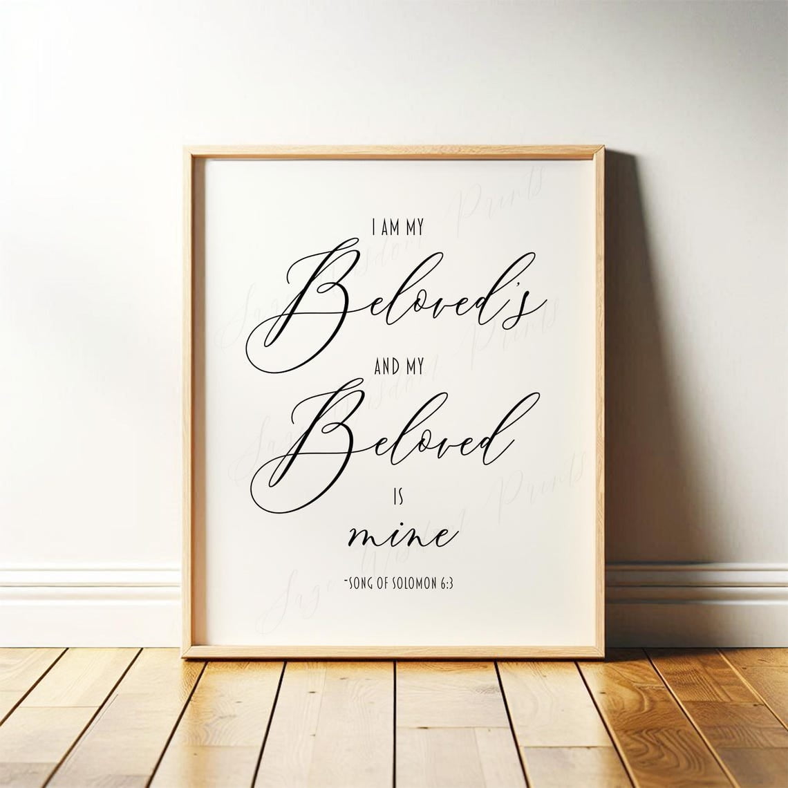 Christian Bedroom Wall Art Song of Solomon Scripture Print, Poster ...