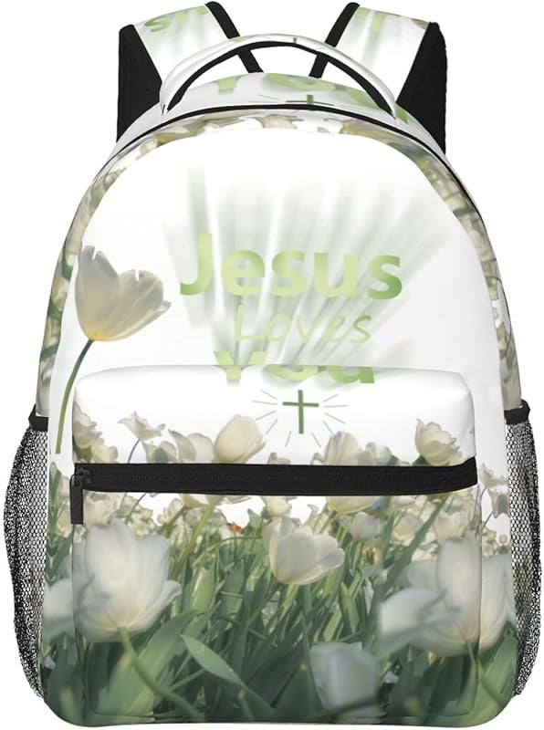 Christian Bible Laptop Backpack Jesus Backpack Travel Bag Laptop ...
