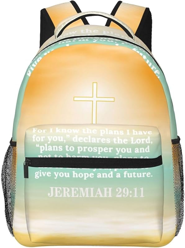 Christian Bible Laptop Backpack Jesus Backpack Travel Bag Laptop ...