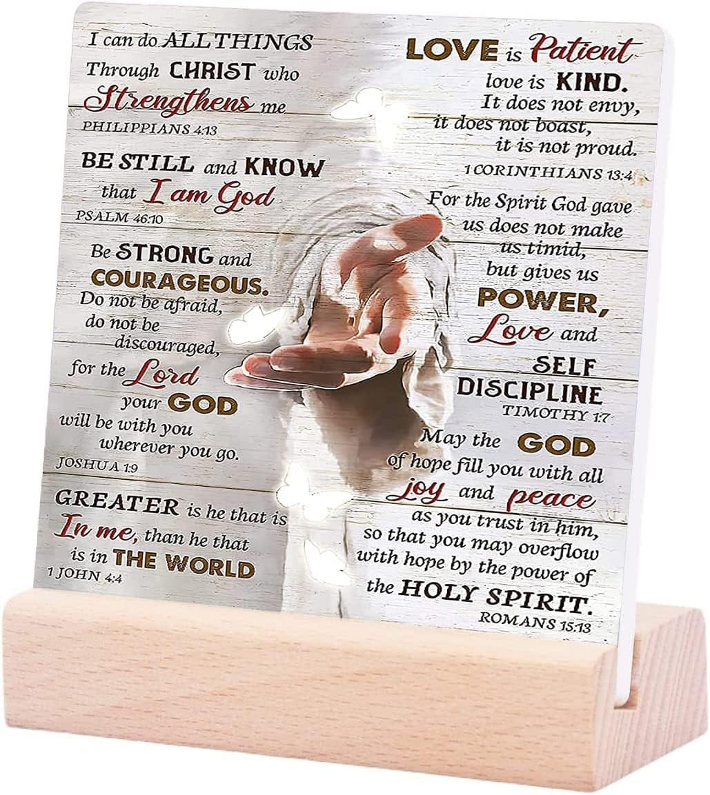 Christian Bible Verse Ceramic Plaque Hand of God Jesus Motivational ...