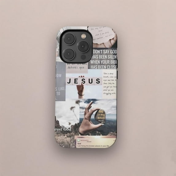 Christian Bible Verse Collage Jesus Quotes Phone Case for iPhone 11–17 ...