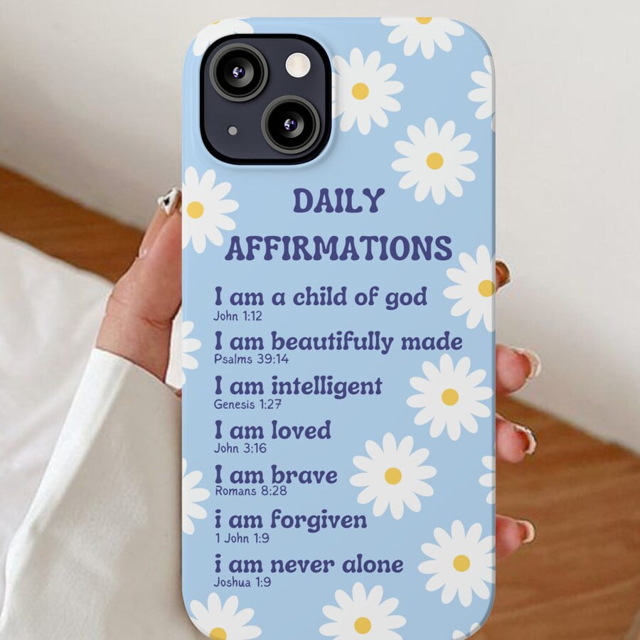Christian Bible Verse Daily Affirmations Quote Christ Phone Case 11 12 ...