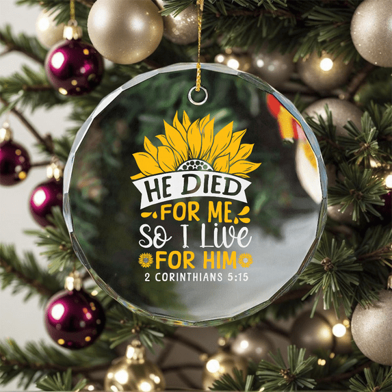 Christian Bible Verse Faith God Flower 2 Corinthians 515 He Ornament ...