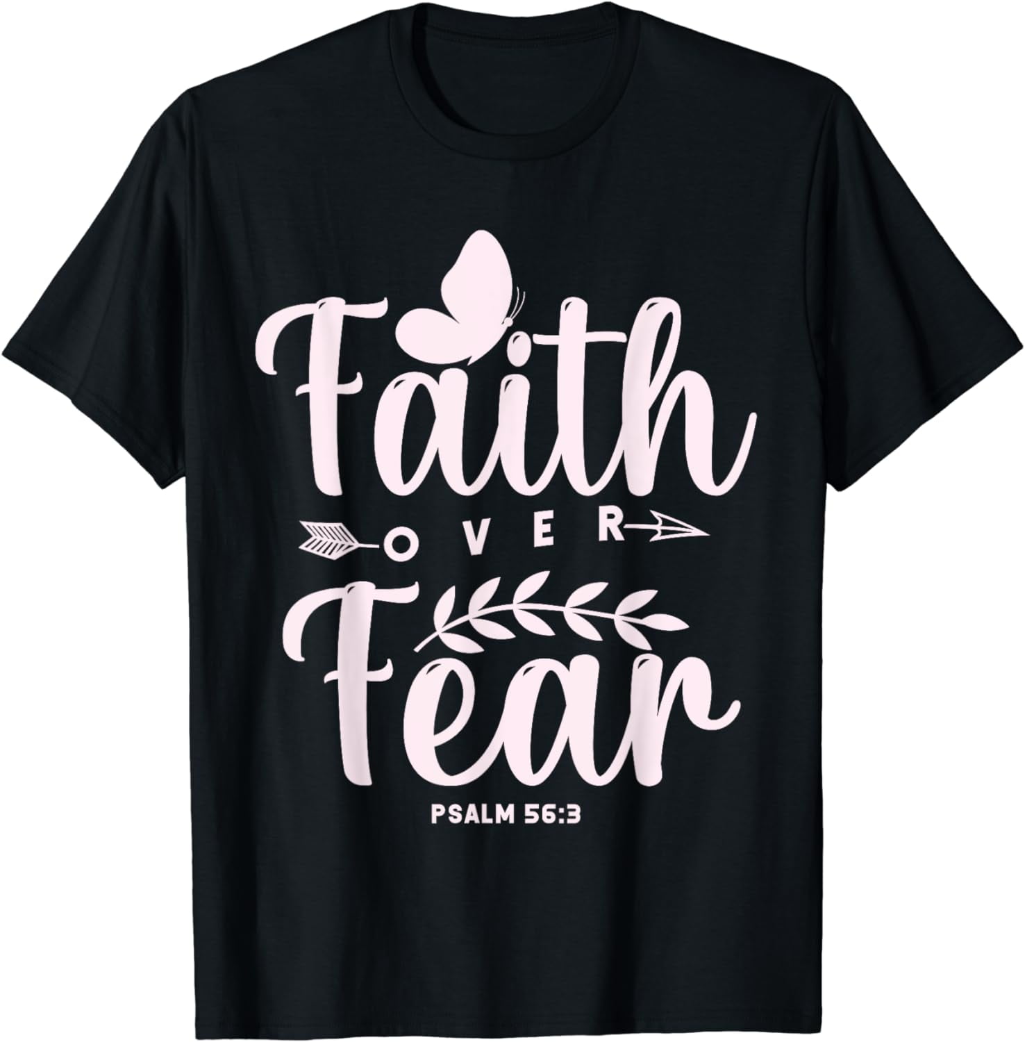 Christian Bible Verse Faith Over Fear T-Shirt - Walmart.com