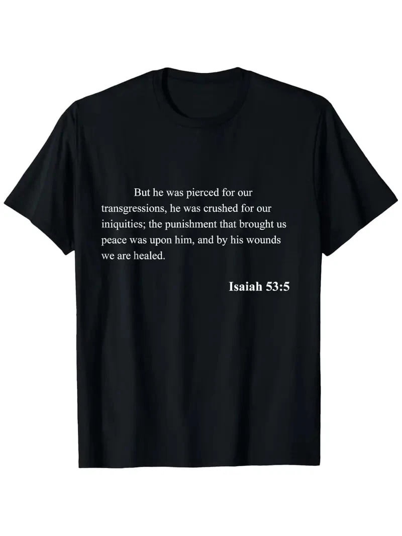 Christian Bible Verse Isaiah 53 5 Jesus Christ Heavy Cross Bearing T ...