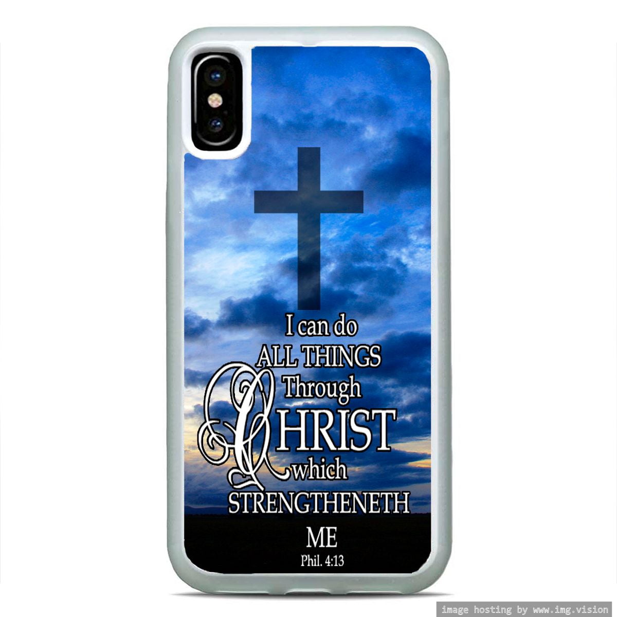 Christian Bible Verse Jesus Phone Case Slim Hard Rubber Custom White ...