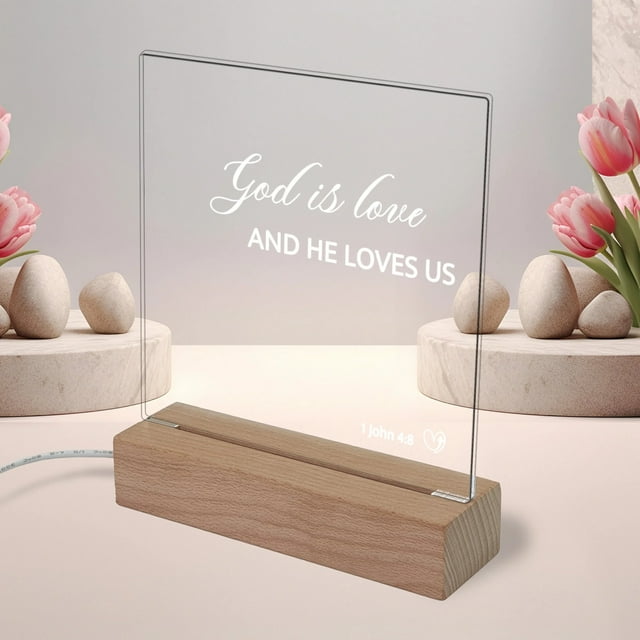 Christian Bible Verse LED Night Light, Christian Christmas Gift, Choice ...