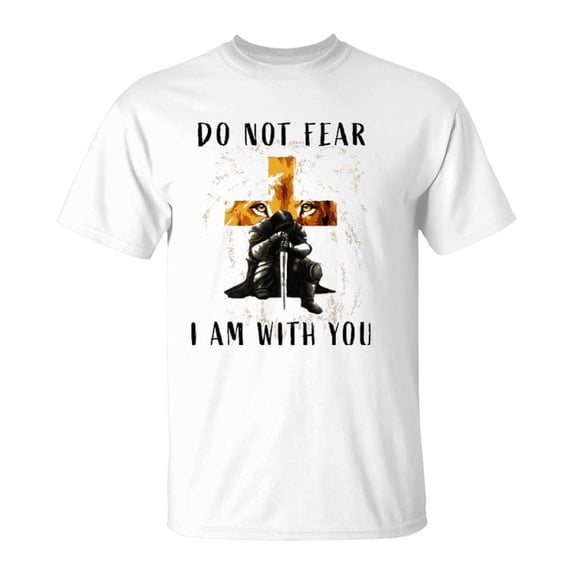 Christian Bible Verse Men Lion Faith Fear Religious TShirt - Walmart.com