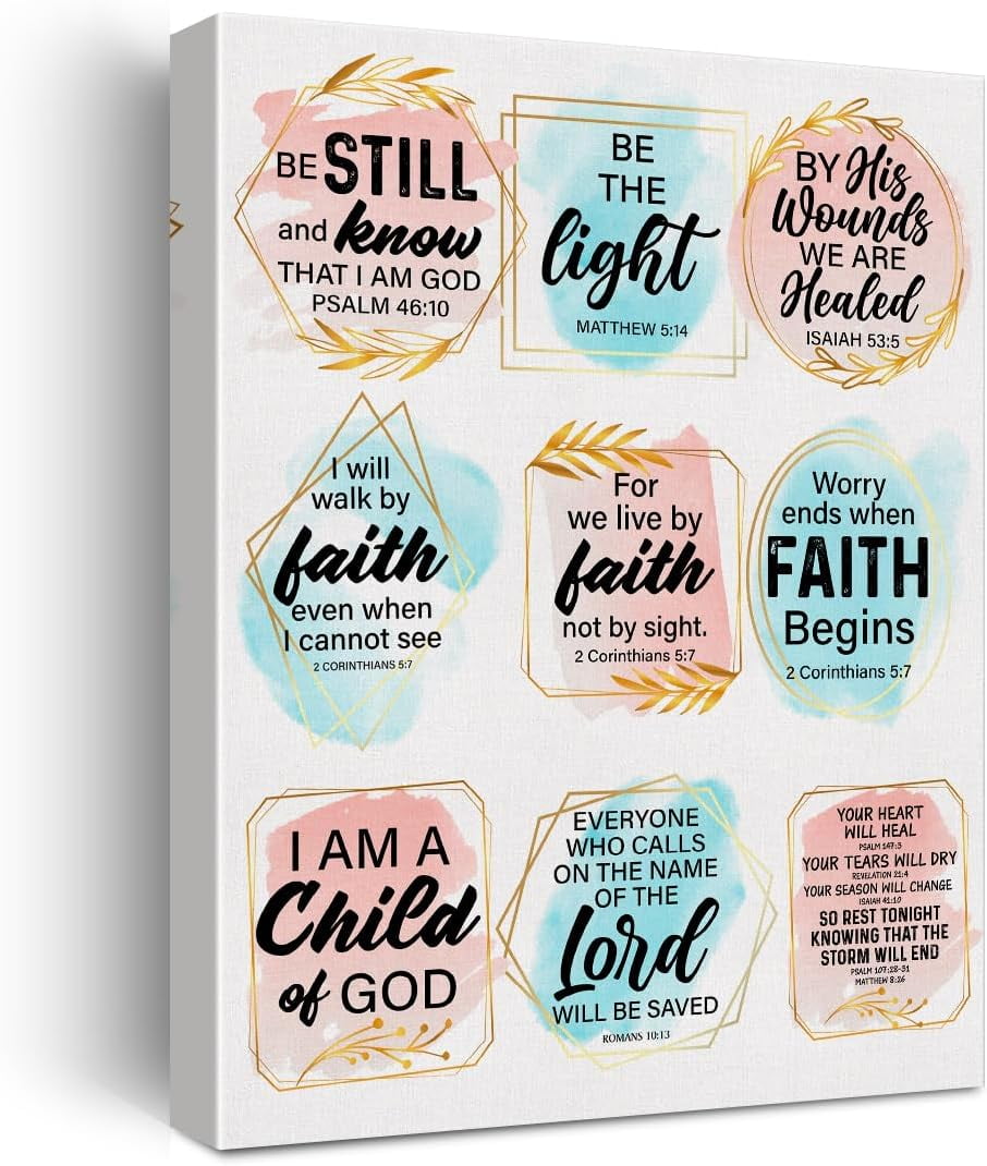 Christian Bible Verse Poster Canvas Wall Art for Office Home Decor ...