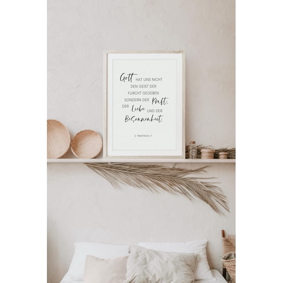 Christian Bible Verse Poster, Two Timothy One Seven, Bible Verse About ...