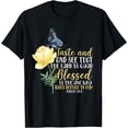 Christian Bible Verse Quote Butterfly Rose Flower Psalm 34 8 T-Shirt ...