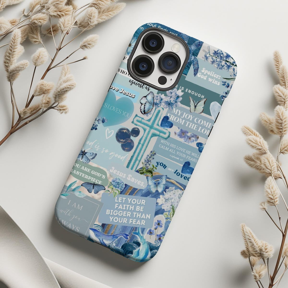 Christian Bible Verse Scripture Art Phone Case 17 16 15 14 13 12 11 Pro ...