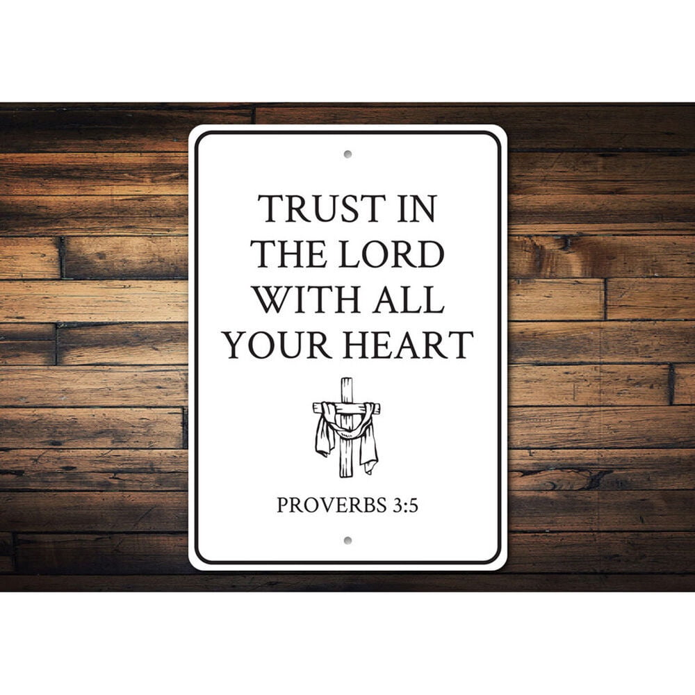 Christian Bible Verse Sign, Inspirational Bible Verse Sign, Proverbs ...