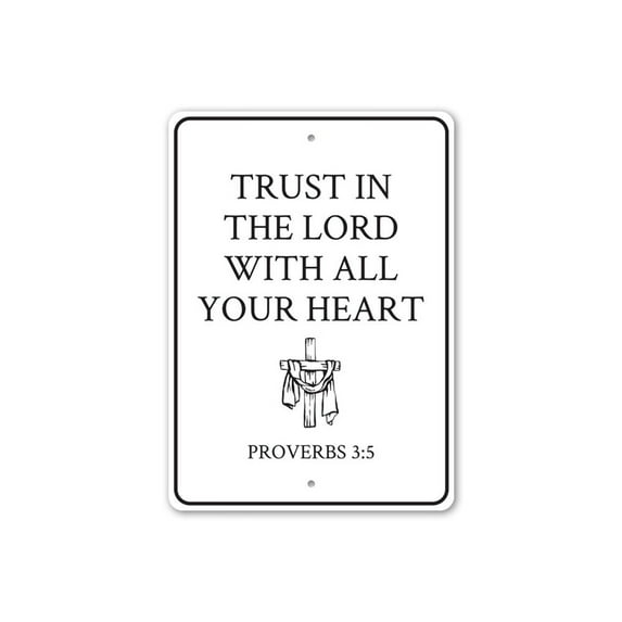 Christian Bible Verse Sign, Inspirational Bible Verse Sign, Proverbs ...