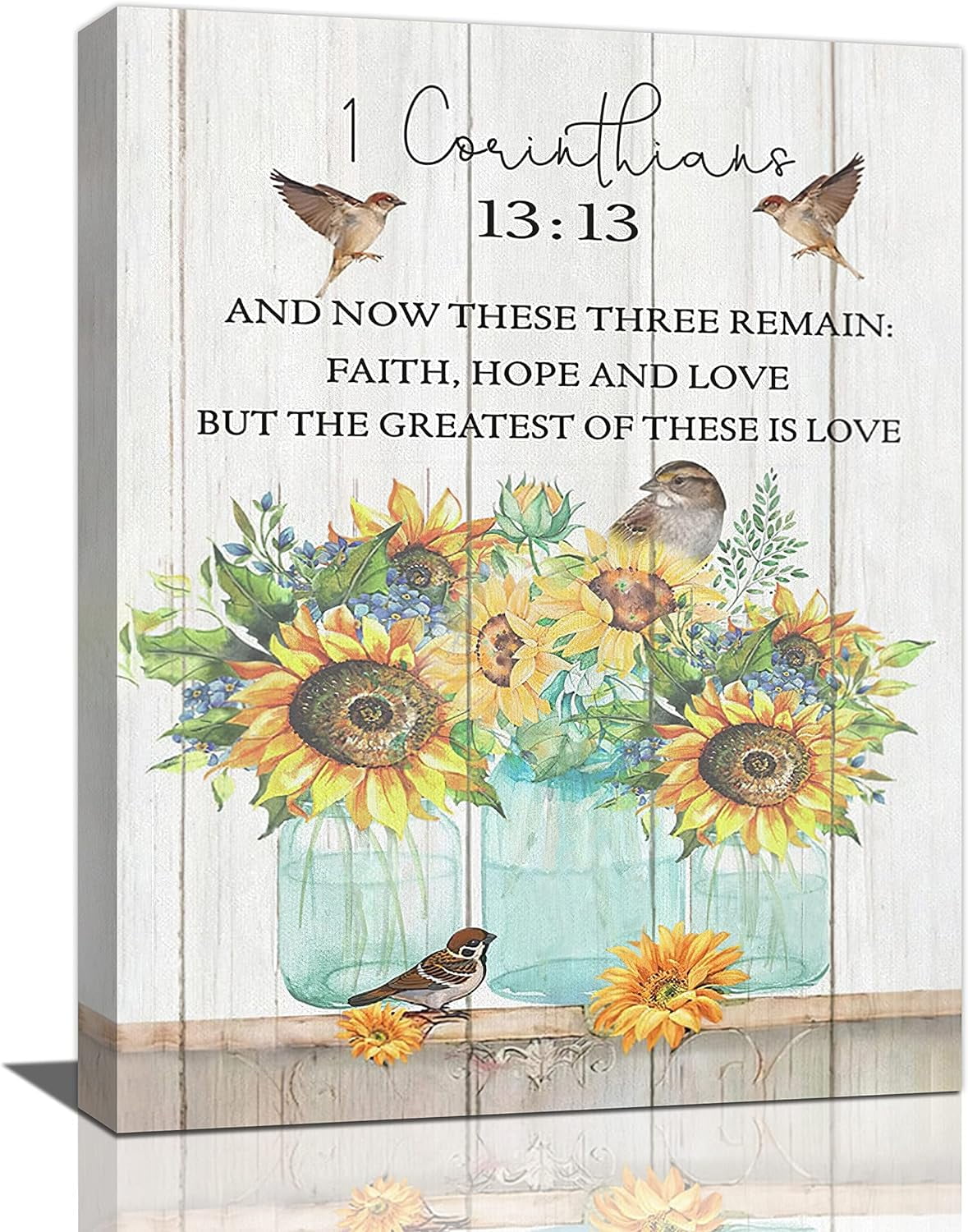 Christian Bible Verse Wall Art 1 Corinthians 13 Bathroom Wall Decor ...