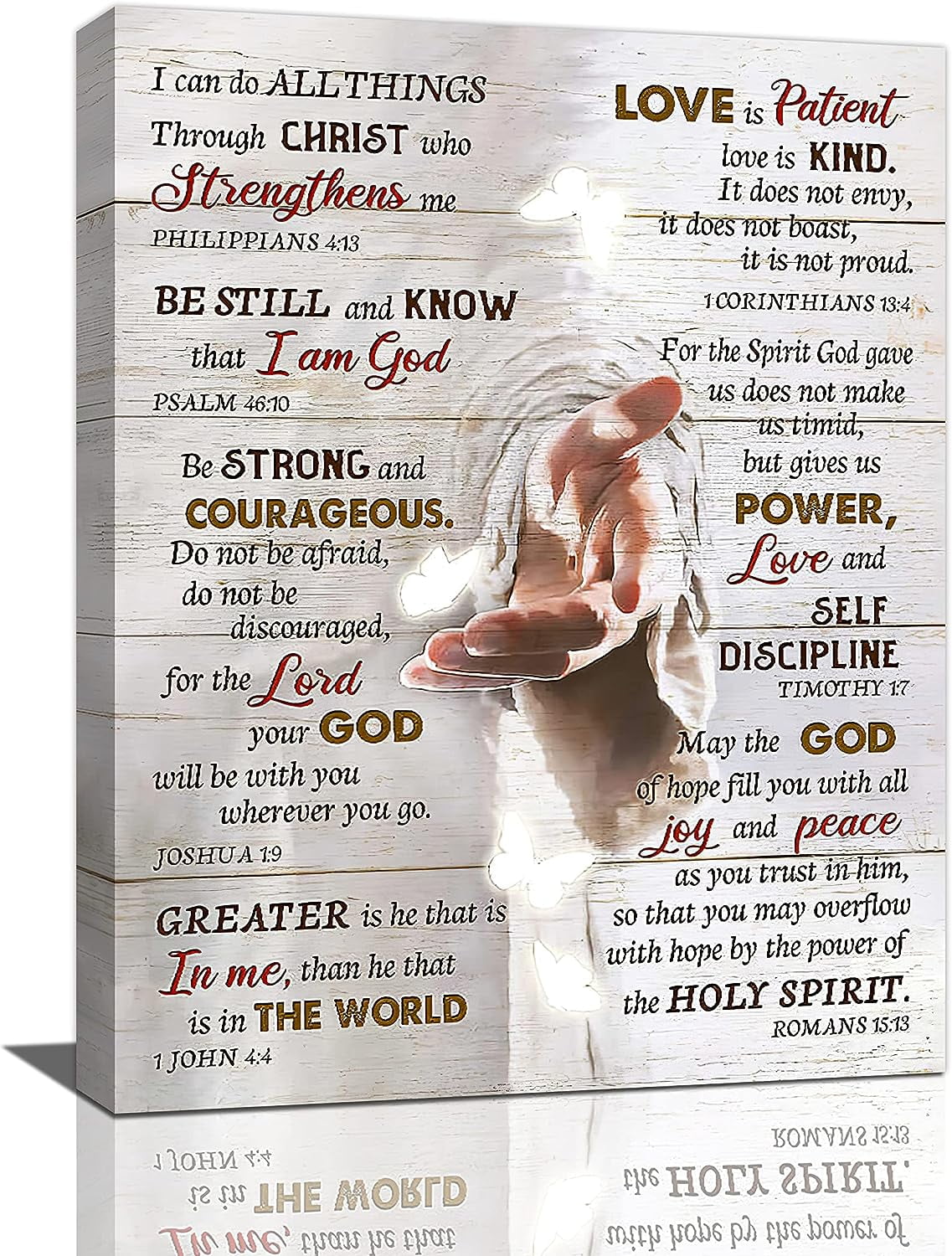 Christian Bible Verse Wall Art Hand Of God Jesus Motivational Pictures ...