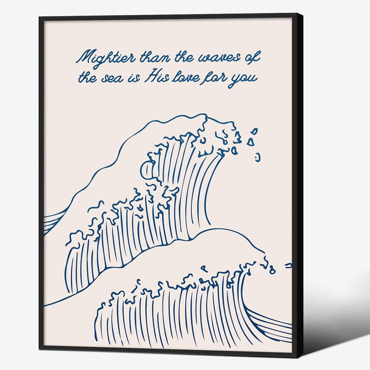 Christian Bible Verses Wall Art Minimalist Psalm Posters Mightier Than ...