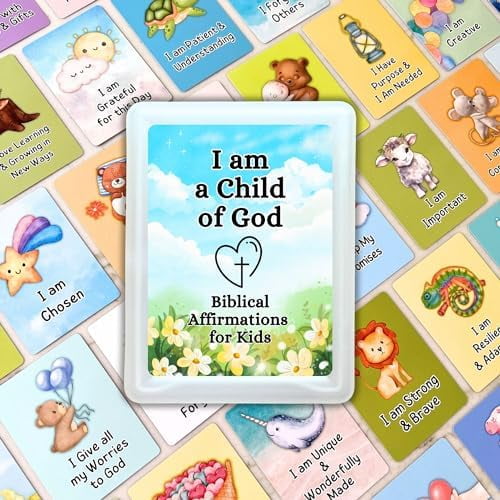 Christian Biblical Affirmation Cards for Kids, 52 Affirmations with ...