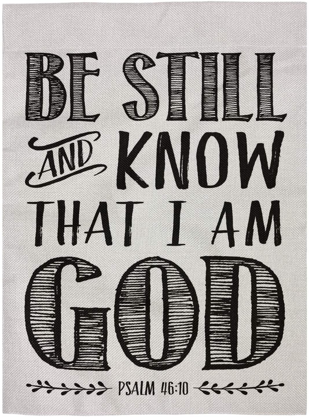 Christian Biblical design Double Sided Garden Flag, Be Still and Know ...