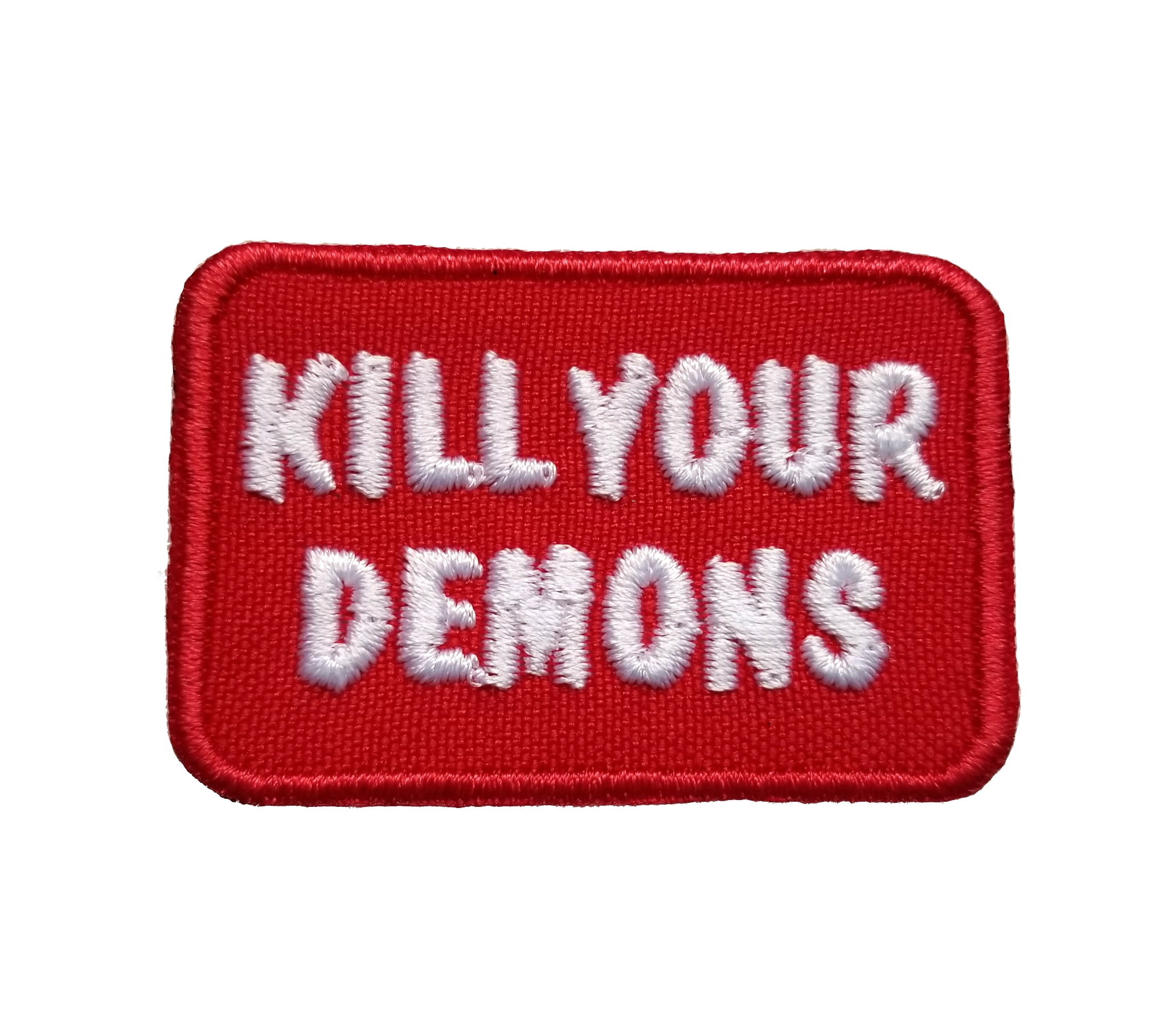 Christian Biker Patch Kill Your Demons Embroidered/Applique Sew/Iron On ...