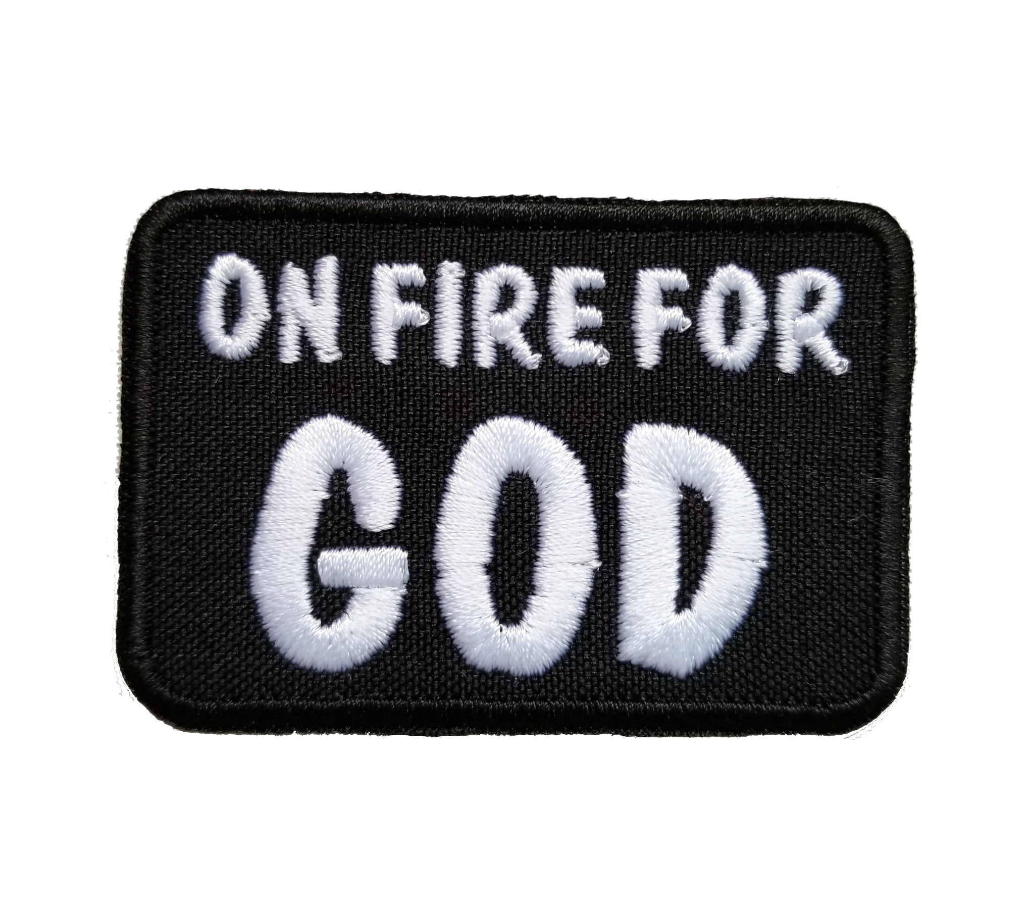 Christian Biker Patch On Fire For God Embroidered/Applique Sew/Iron On ...