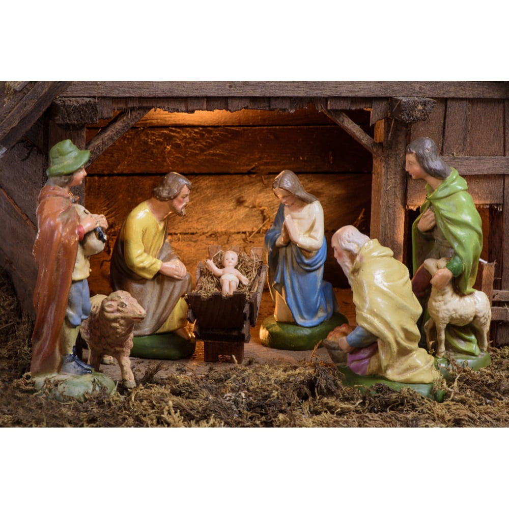 Christian Birth of Jesus Backdrops Chiristmas Holy Night Family Cross ...
