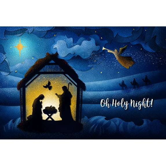 Christian Birth of Jesus Backdrops Chiristmas Holy Night Family Cross ...
