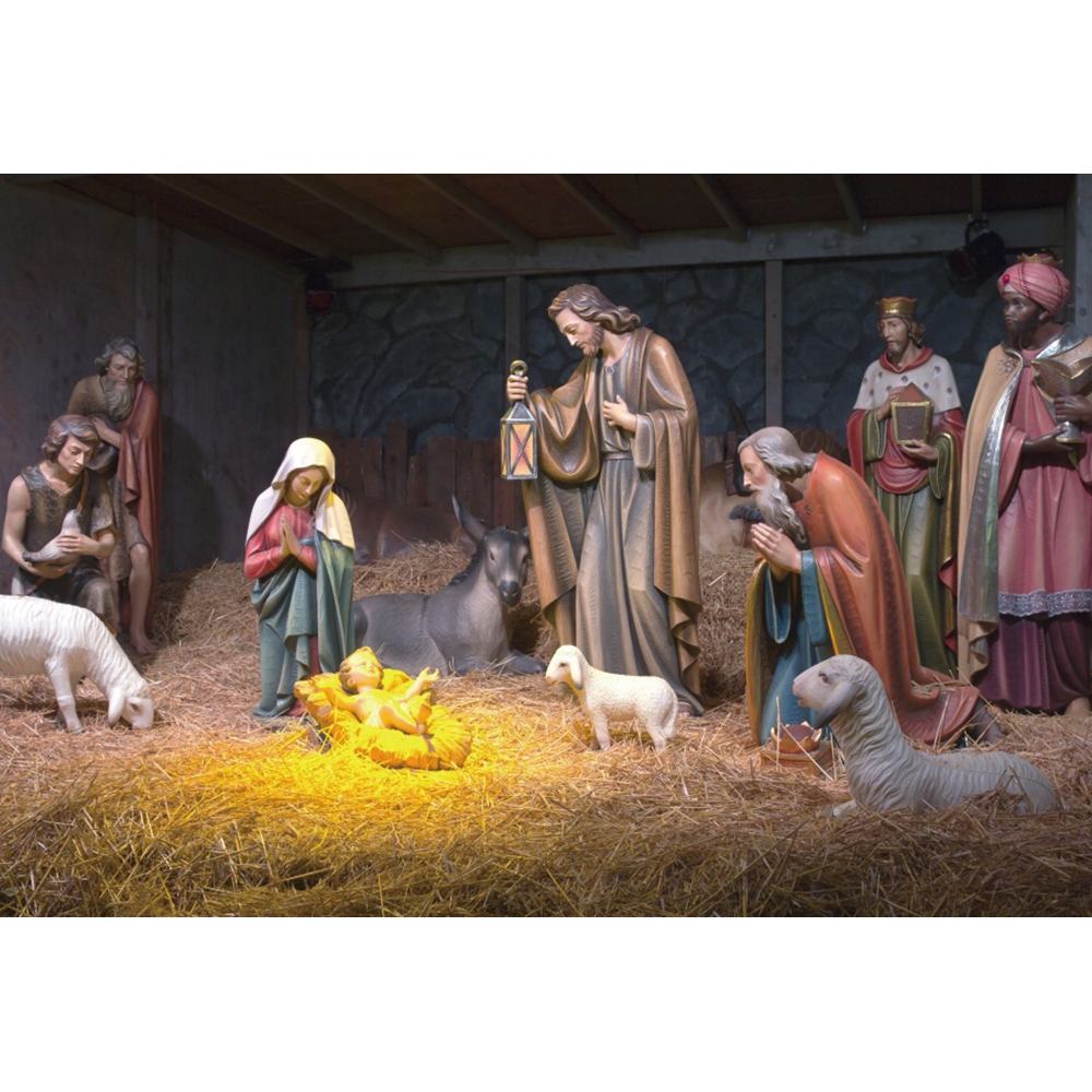 Christian Birth of Jesus Backdrops Chiristmas Holy Night Family Cross ...