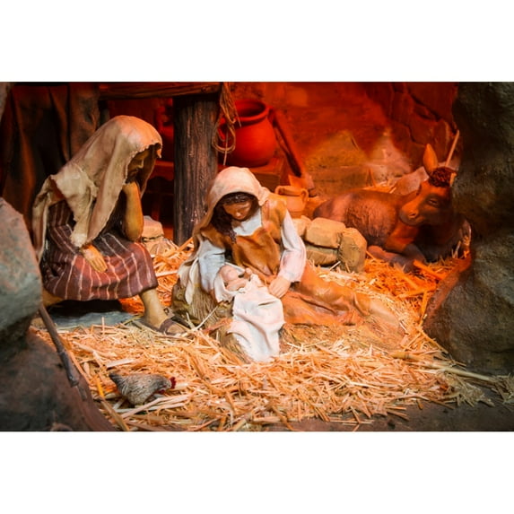 Christian Birth of Jesus Backdrops Chiristmas Holy Night Family Cross ...