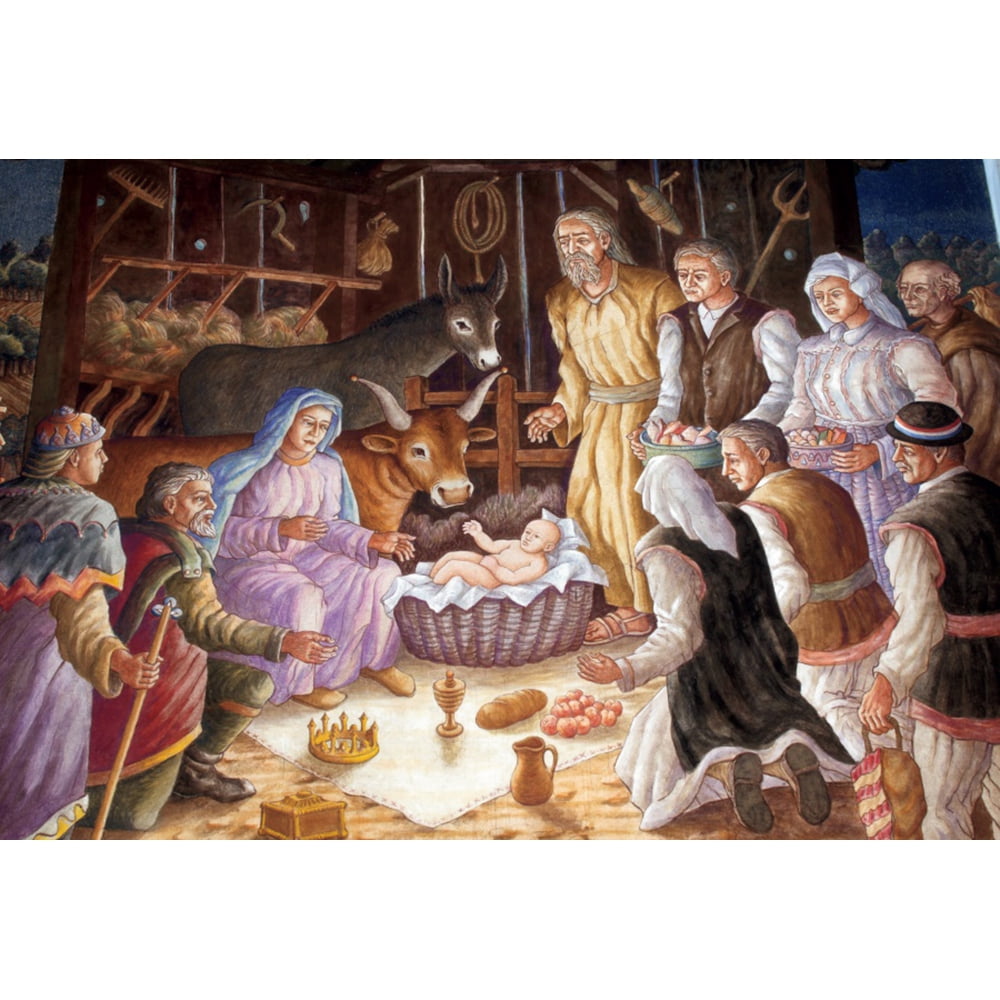 Christian Birth of Jesus Backdrops Chiristmas Holy Night Family Cross ...