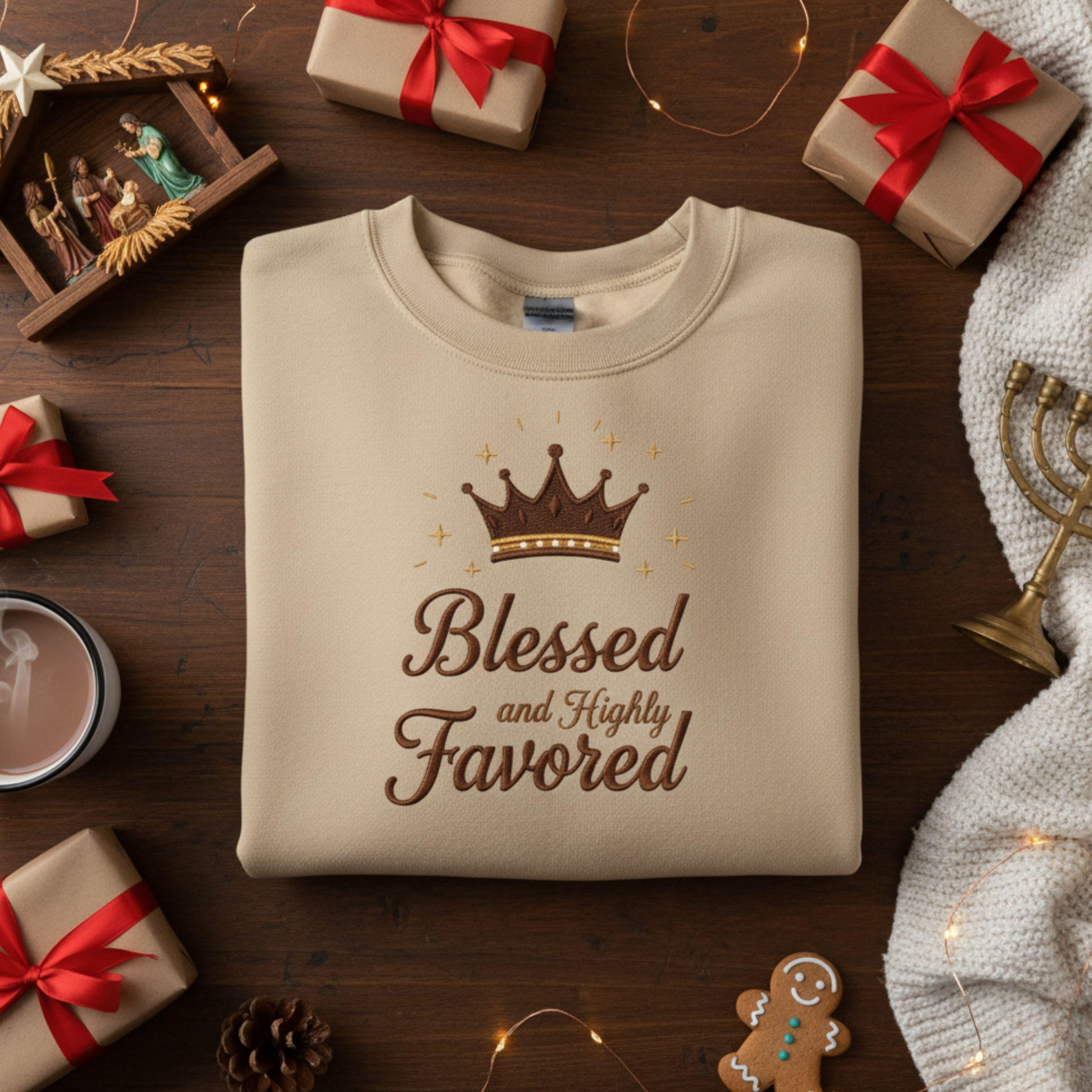Christian Black Girl Embroidered Sweatshirt, Melanin Afro Woman ...