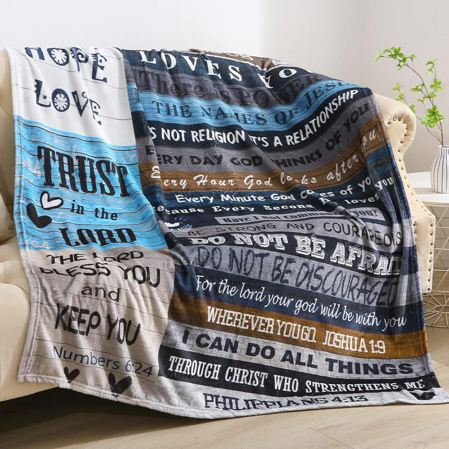 Christian Blanket Birthday Gifts for Women Men, Inspirational Scripture ...