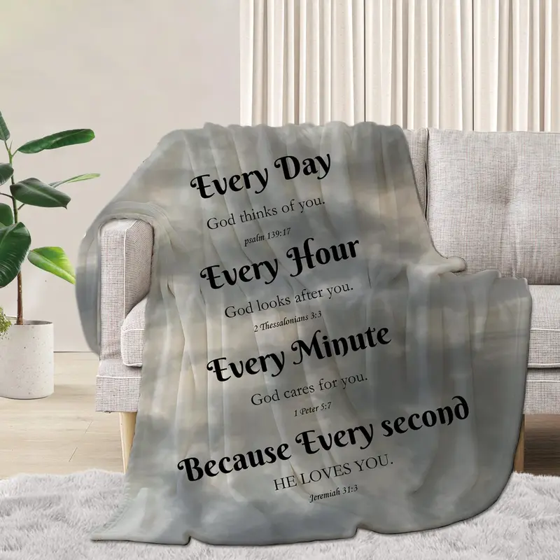 Christian Blanket Religious Healing Mind Inspirational Faith Throw ...