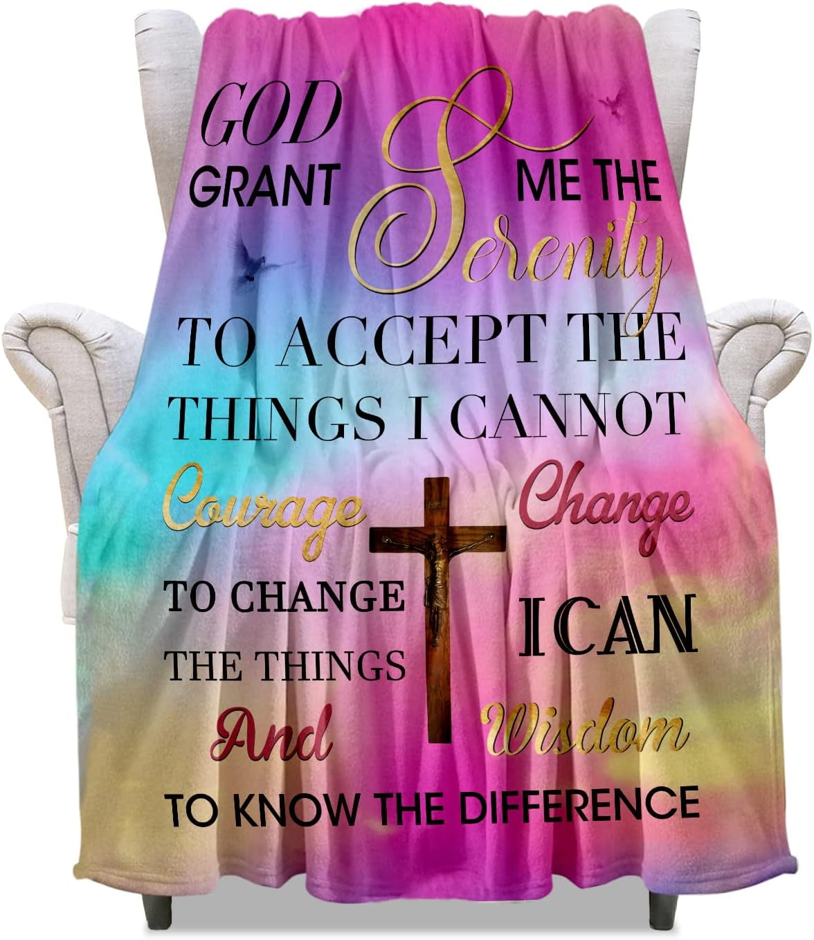 Christian Blanket with Inspirational Thoughts and Prayers Soft ...